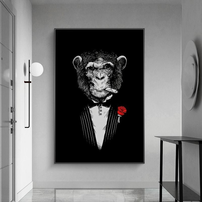 Tableau Singe en Costume - Art-cadre.fr – Art-Cadre.fr